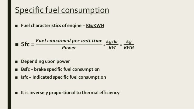 INTERNAL COMBUSTION ENGINE PERFORMANCE PARAMETERS
