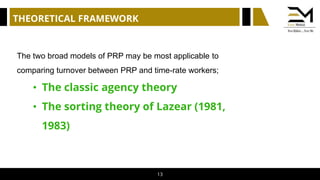 Performance pay and employee turnover article analysis | PPT