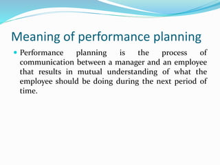 Performance planning | PPTX
