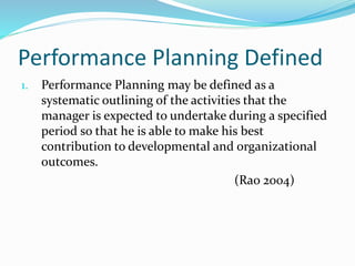 Performance planning | PPTX