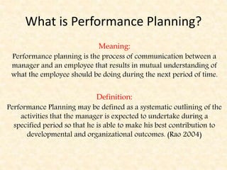 Performance planning | PPTX