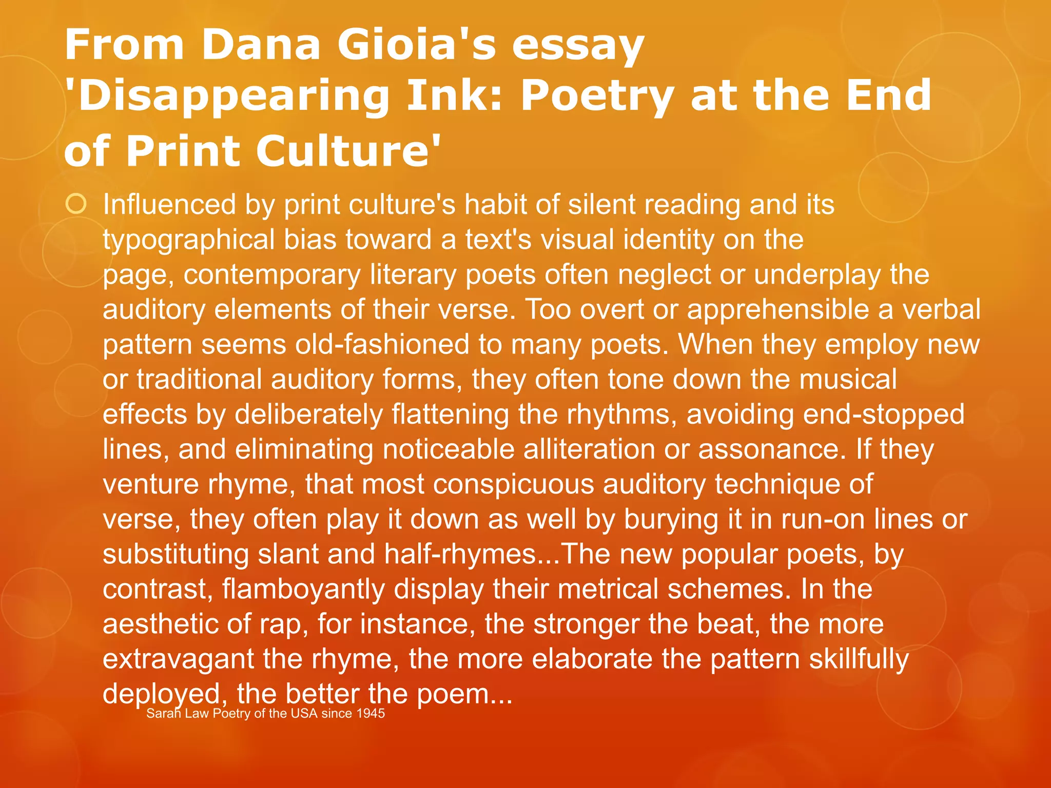 Performance Poetry in the USA | PPTX