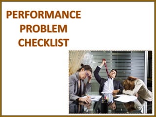 Performance Problem Checklist | PPTX