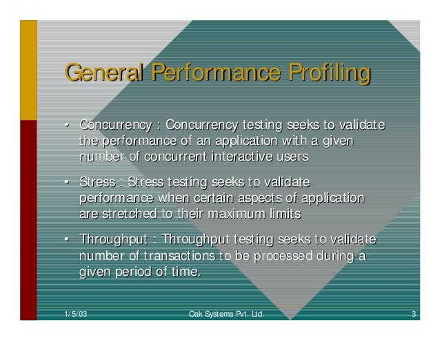 Case study on Performance Profiling of Software for Financial Services