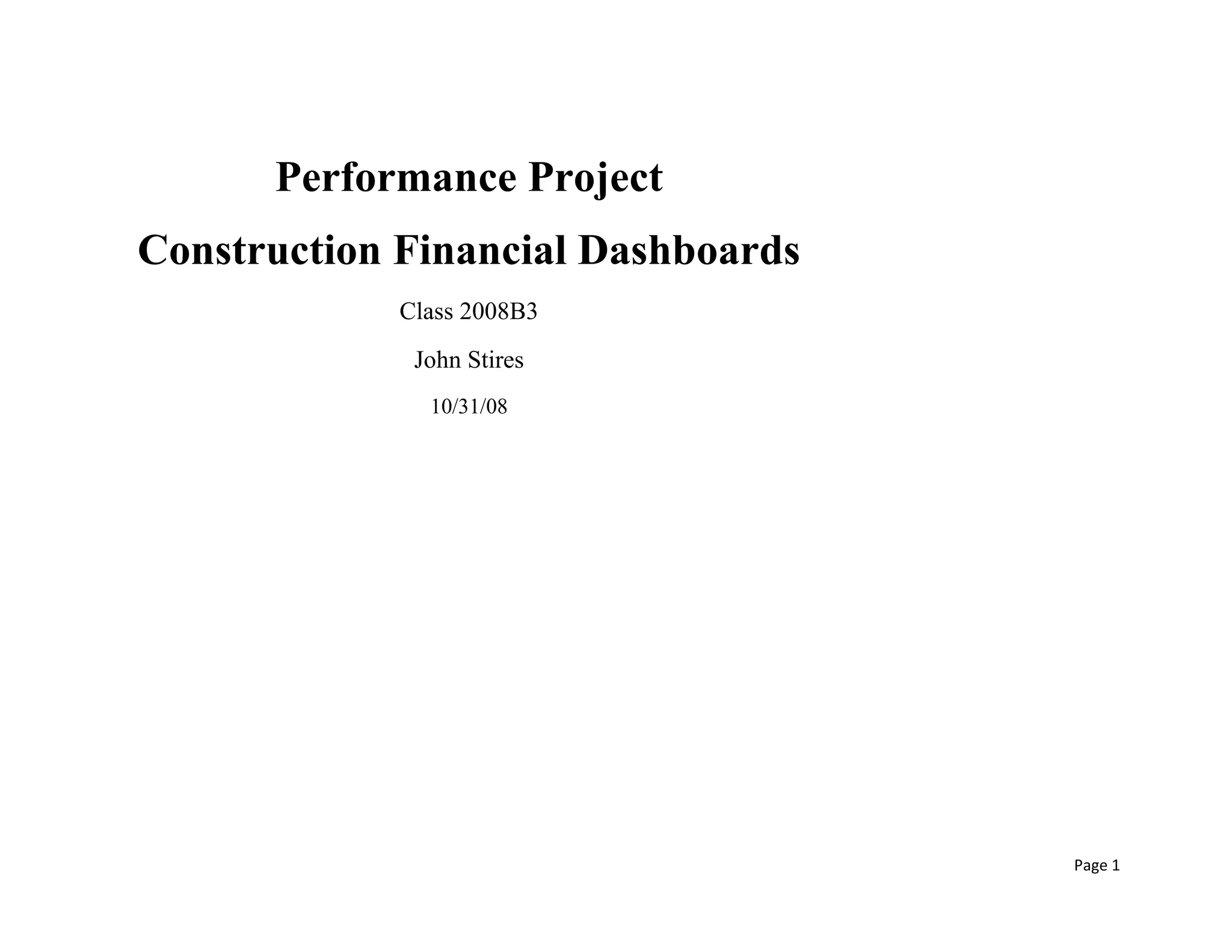Performance Project Portfolio | DOCX