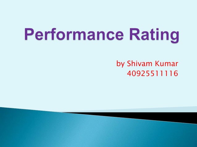 Performance rating | PPTX