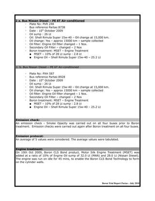 Performance report man & nissan engines with profile | PDF