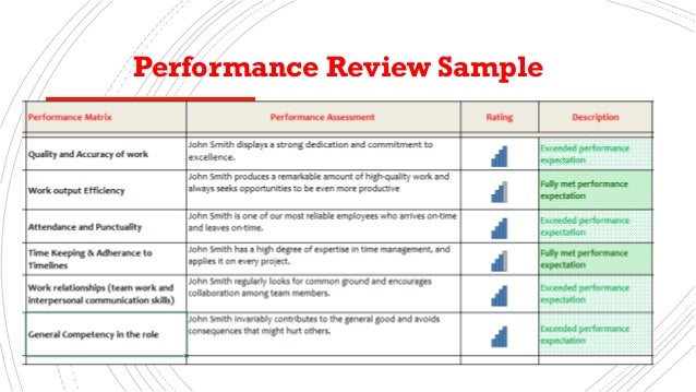 Performance Review Sample