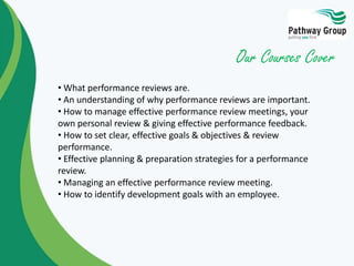 Performance Reviews & Appraisal - Information and Training by Pathway ...