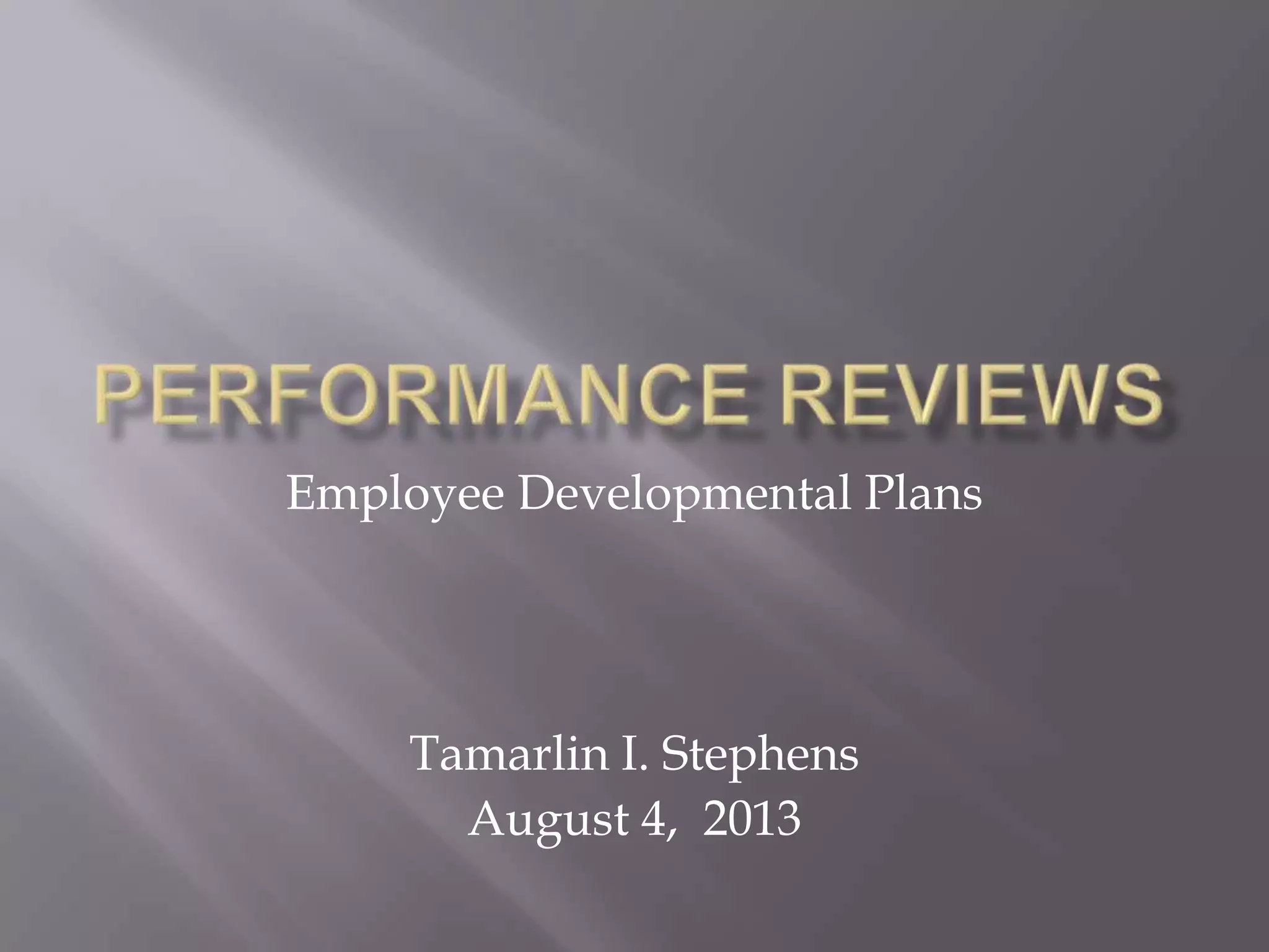 Performance reviews development plan | PPTX | Resume Writing and Advice ...