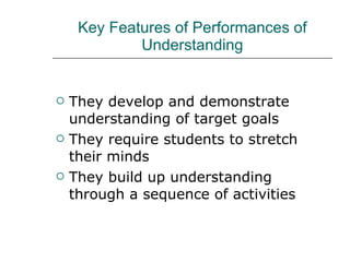 Performances Of Understanding And New Technologies | PPT