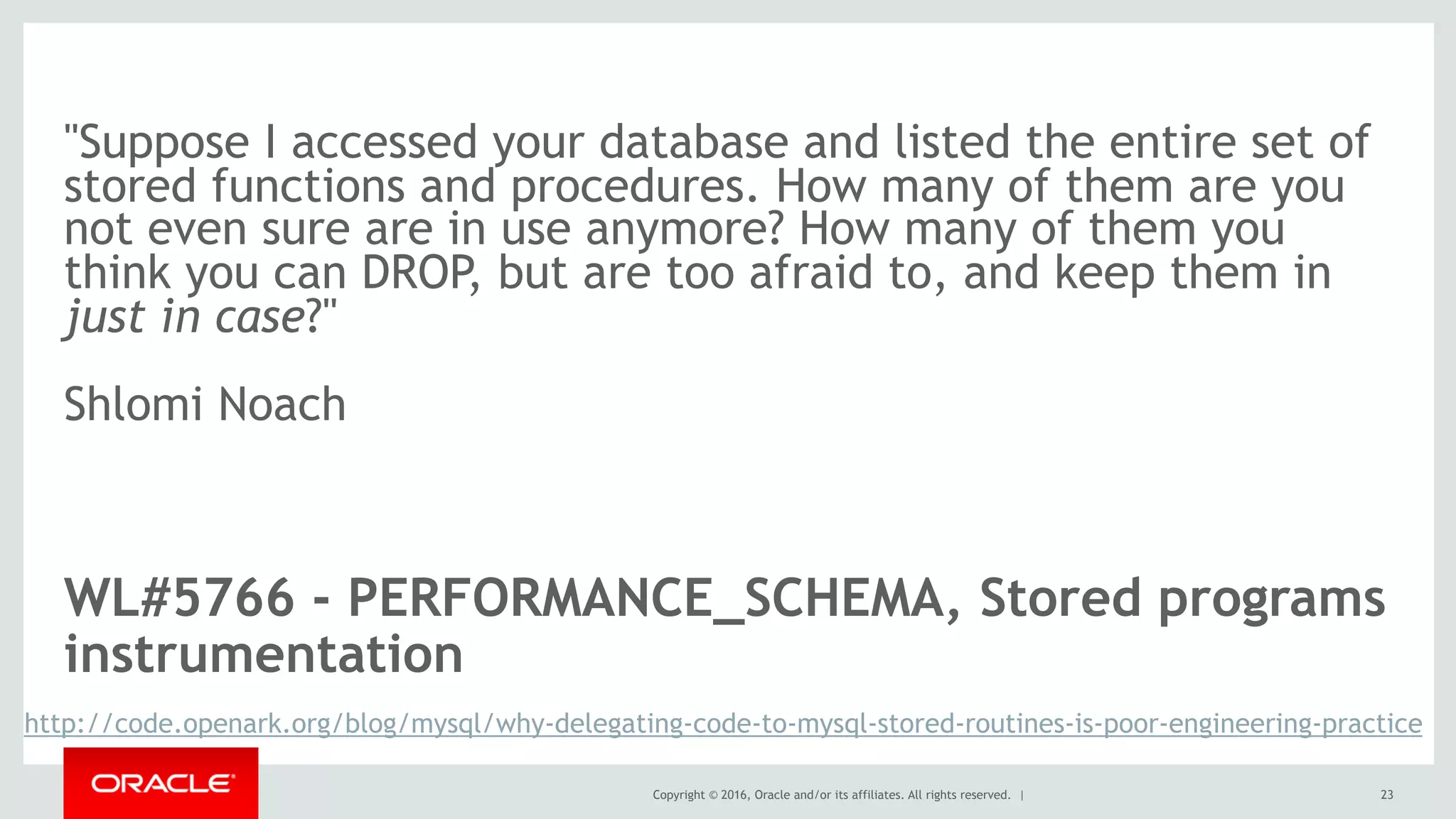 Performance schema and sys schema | PDF