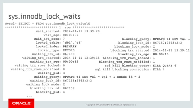 Performance Schema and Sys Schema in MySQL 5.7 | PDF