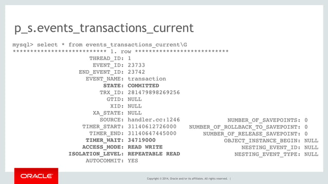 Performance Schema and Sys Schema in MySQL 5.7 | PDF