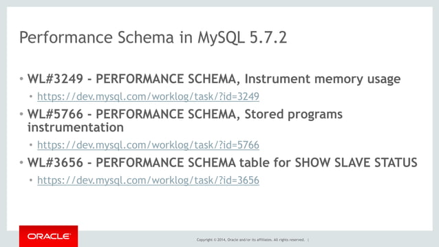 Performance Schema and Sys Schema in MySQL 5.7 | PDF