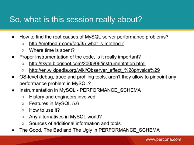 Performance schema in_my_sql_5.6_pluk2013 | PPT