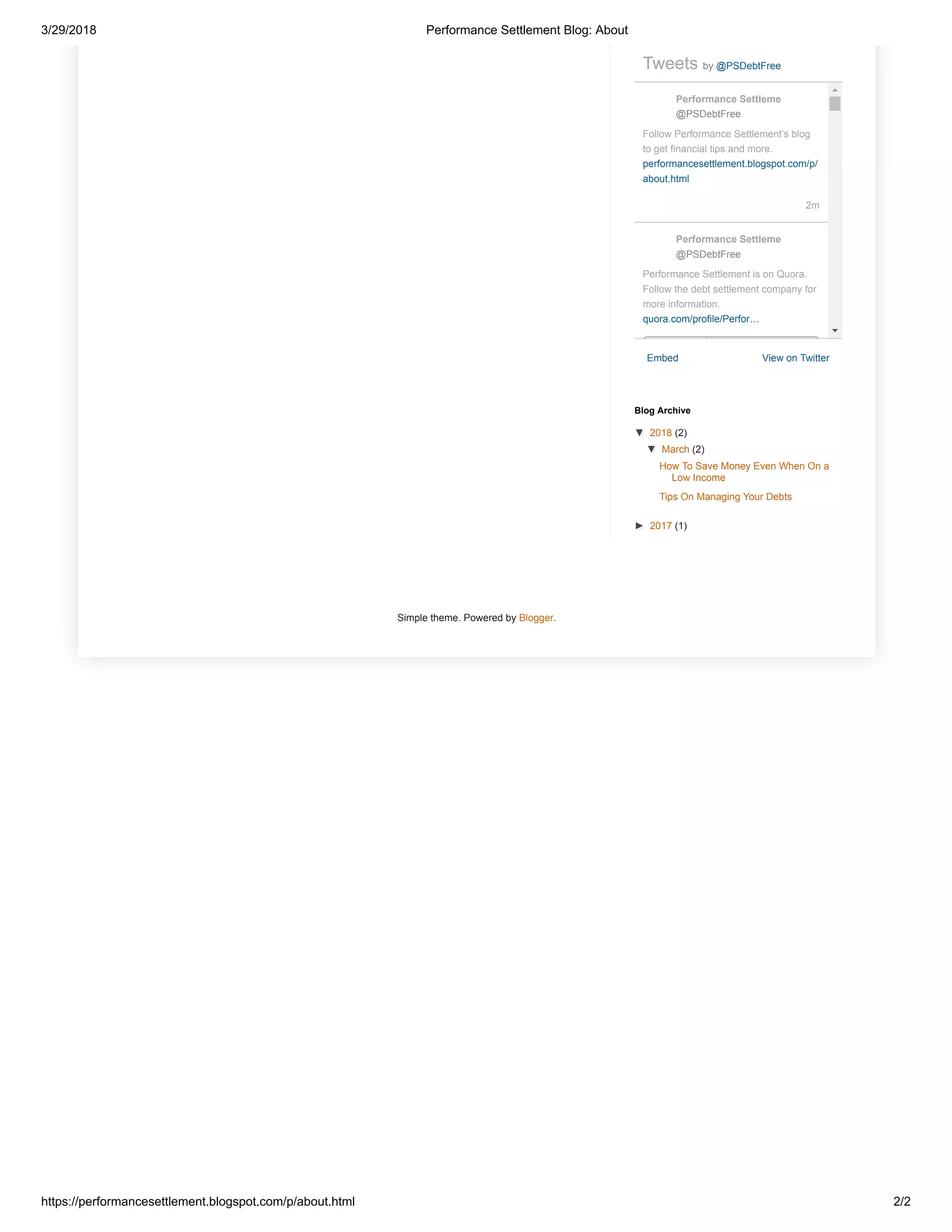 Performance settlement blog about | PDF