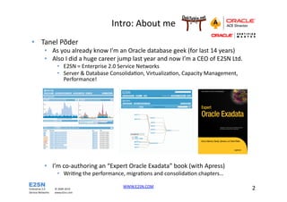 Tanel Poder - Performance stories from Exadata Migrations | PPT