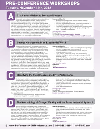 Performance Strategy & Change Management Brochure 11 13 2012 | PDF