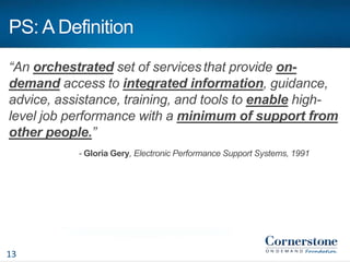 Performance Support: Enabling the Most Valuable Resource Within Your ...