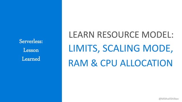 Performance Tales of Serverless | PPT