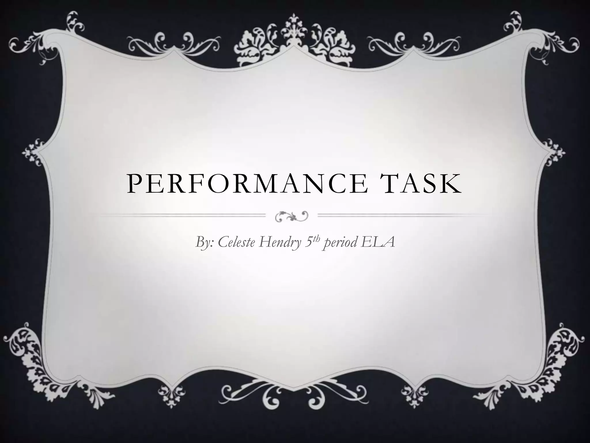 Performance task | PPT