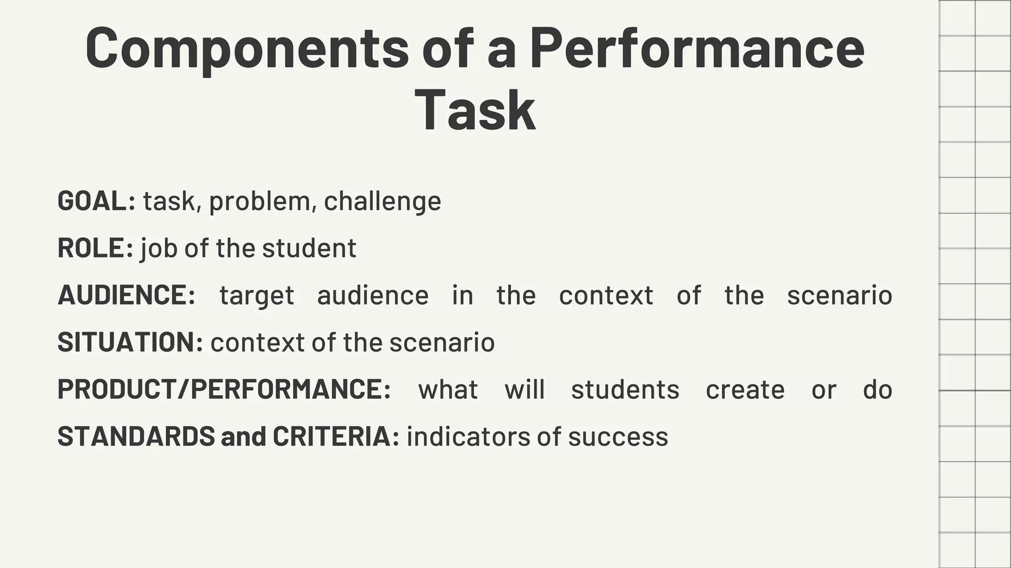 PERFORMANCE TASK | PPTX