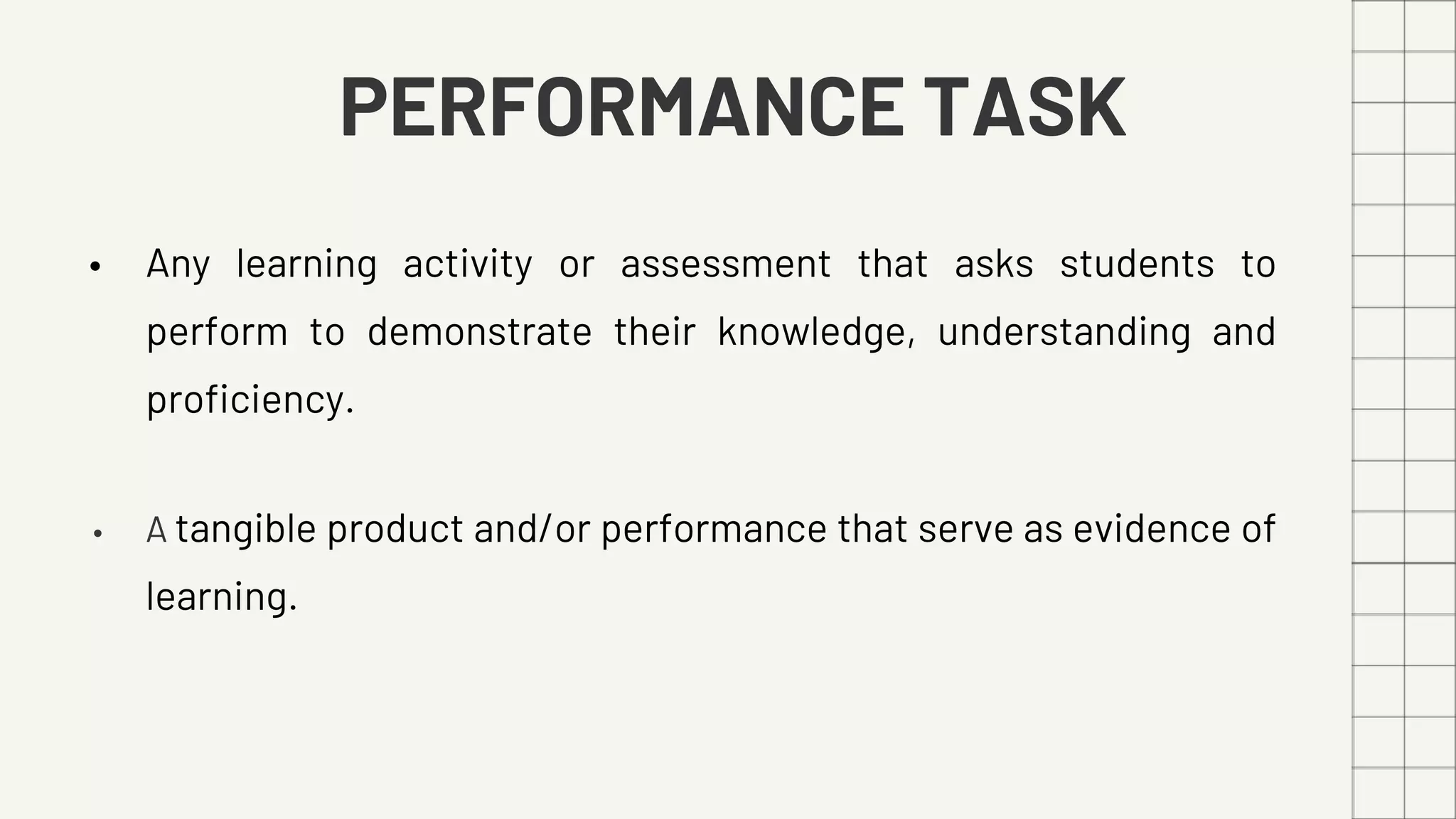 PERFORMANCE TASK | PPTX