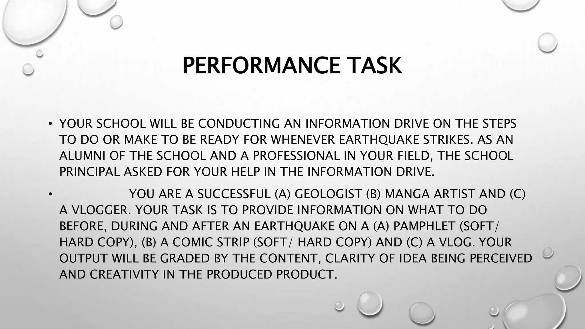 Performance Task in science ten Quarter 1 | PPTX