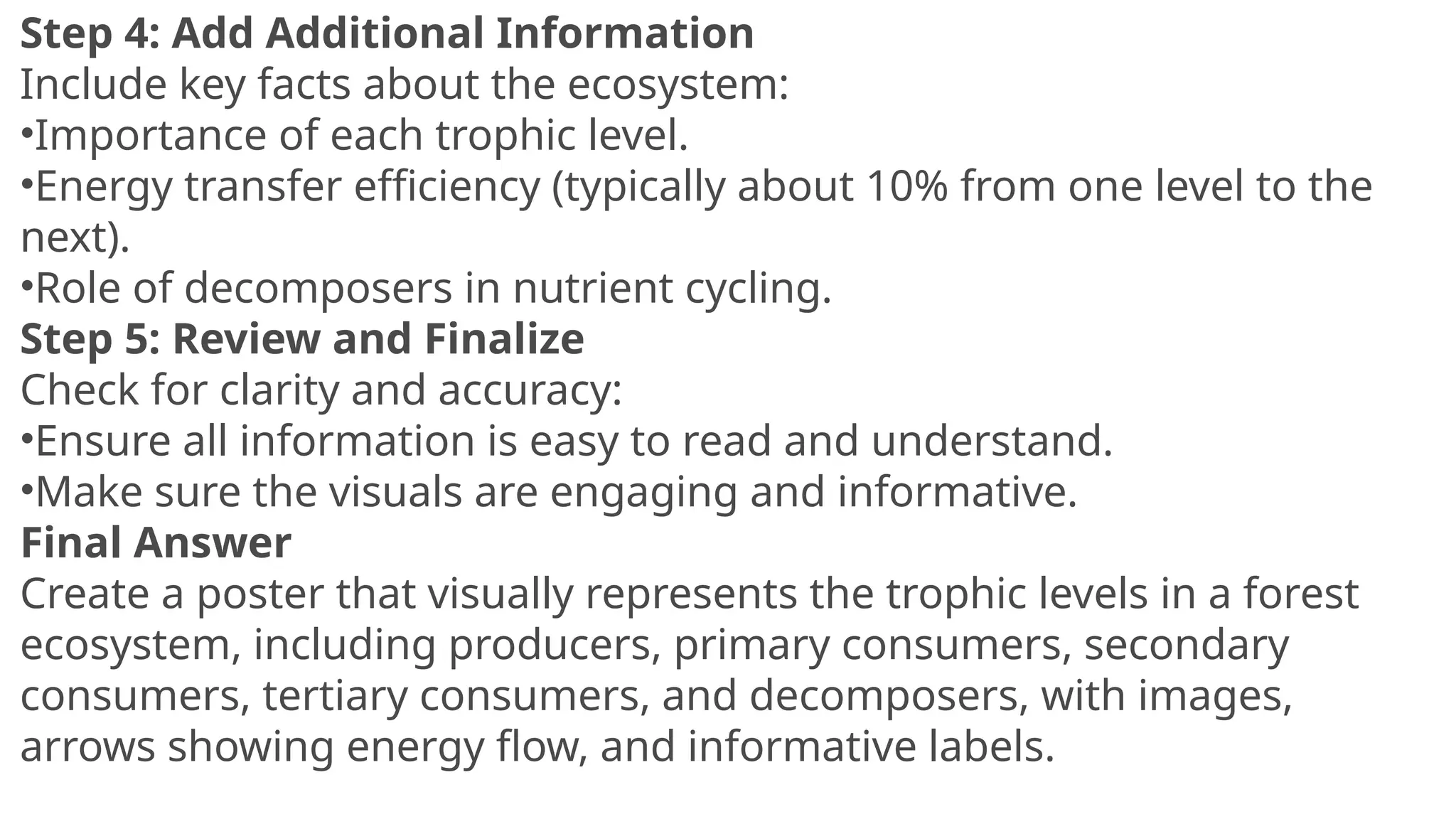 performance task 1 trophic level quarter 2 | PPTX