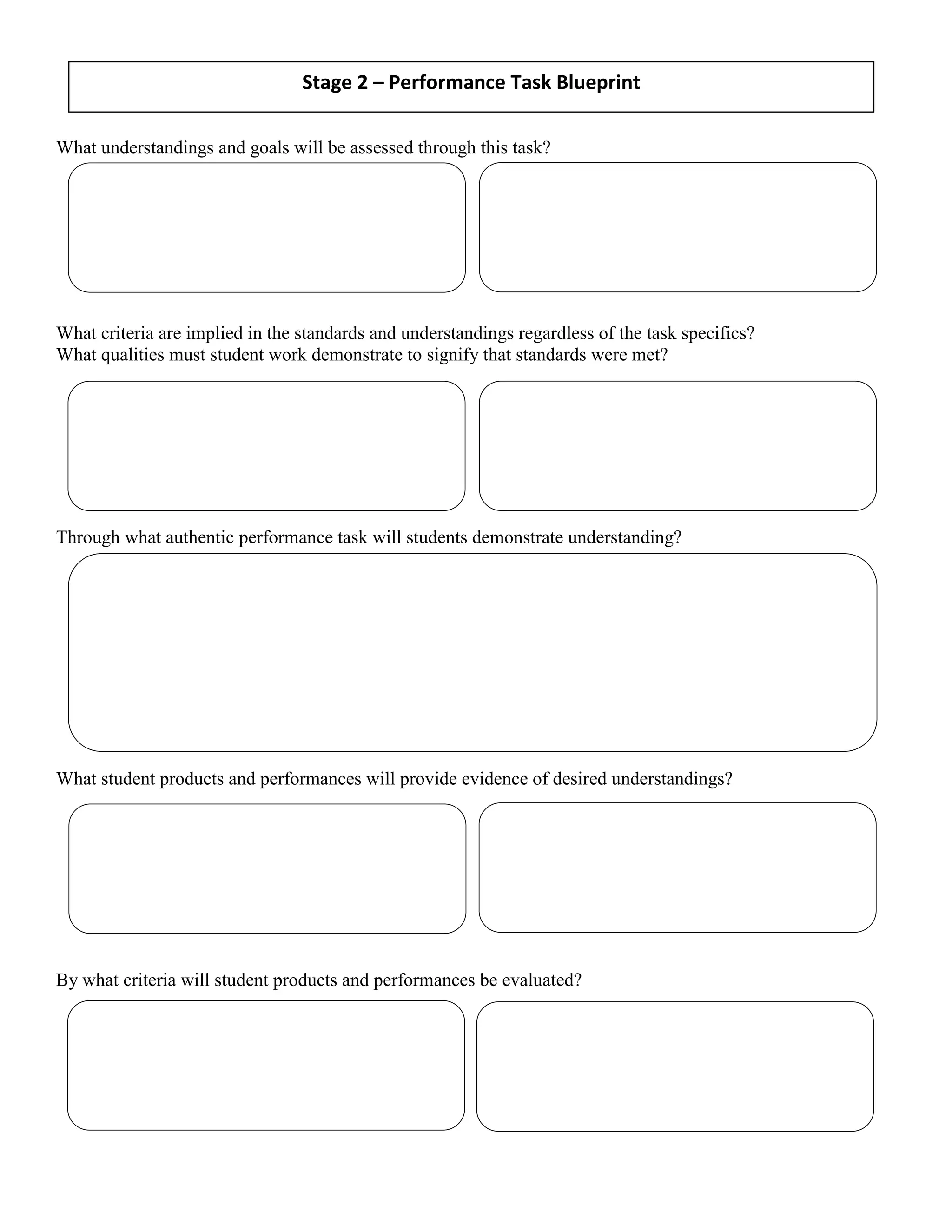 Performance task blueprint | DOCX