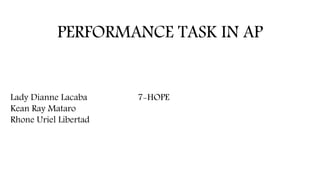 Aralin 5 Performance Task A.P | PPTX