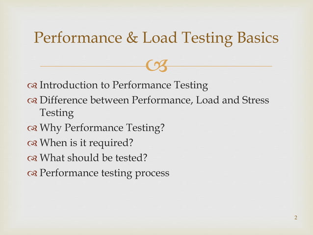 Performance Testing | PPTX