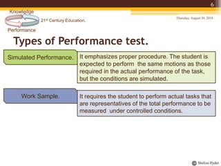Performance test | PPTX | Educational Assessment | Education