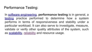 Performance testing | PDF