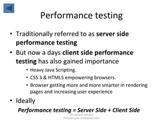 Performance testing ( Approaching , Designing performance tests) | PPTX ...