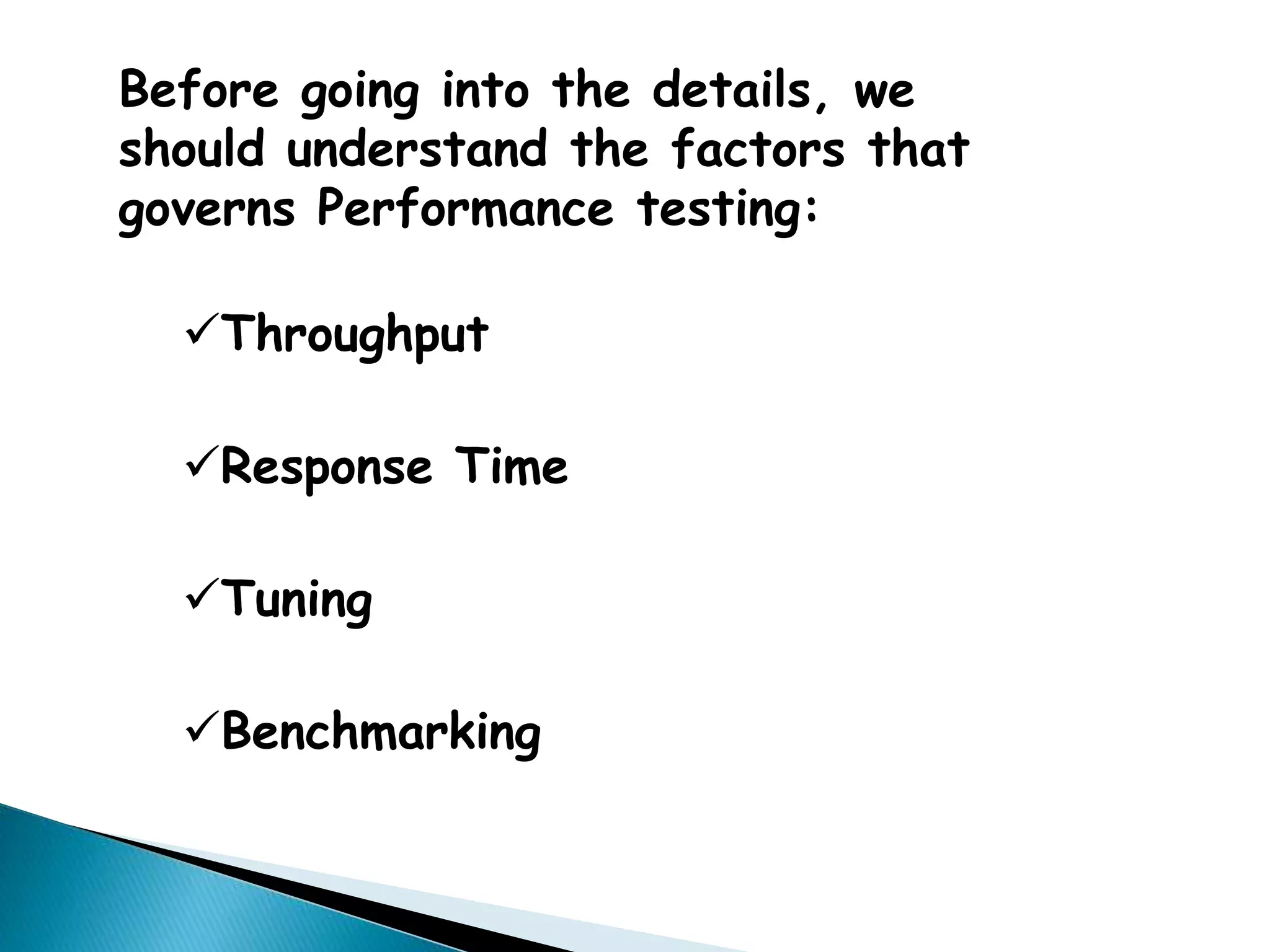 Performance Testing Pptx Operating Systems Computer Software And Applications