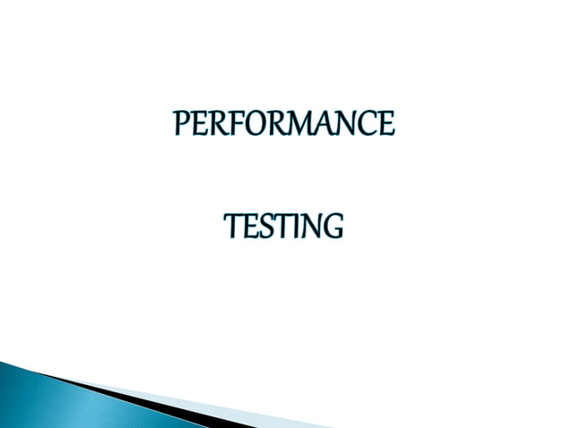 Performance Testing Pptx Operating Systems Computer Software And Applications