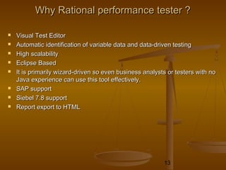 Performance testing and rpt | PPT