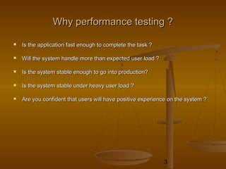 Performance testing and rpt | PPT