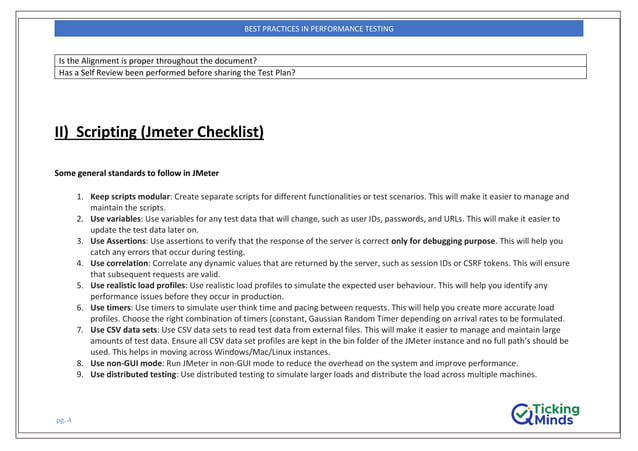 Performance testing checklist.pdf | Web Development | Internet