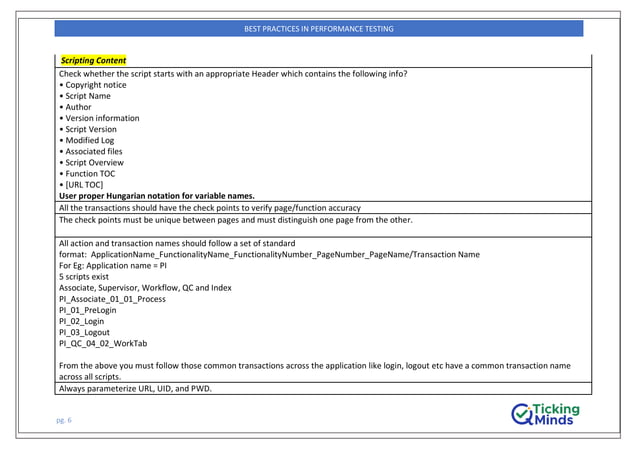Performance testing checklist.pdf | Web Development | Internet