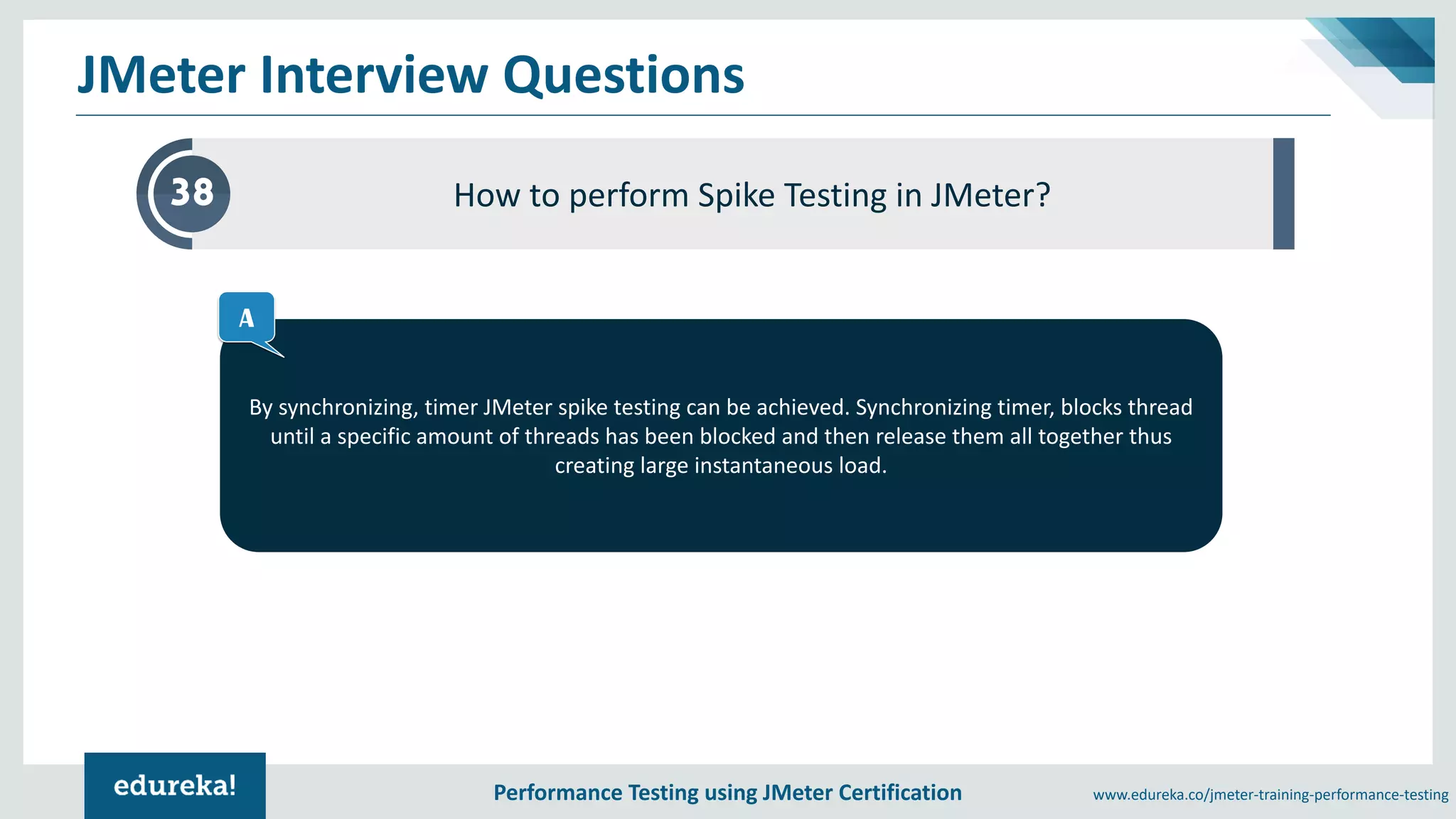 Jmeter Interview Questions Performance Testing Interview Questions Edureka Ppt