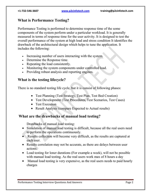 Performance Testing Interview Questions And Answers Pdf