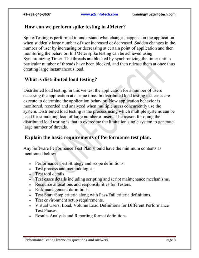 Performance Testing Interview Questions And Answers Docx Operating