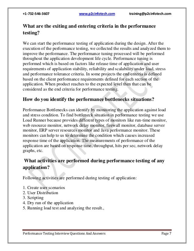 Performance Testing Interview Questions And Answers