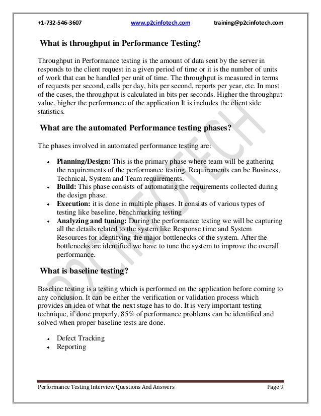 Performance Testing Interview Questions And Answers