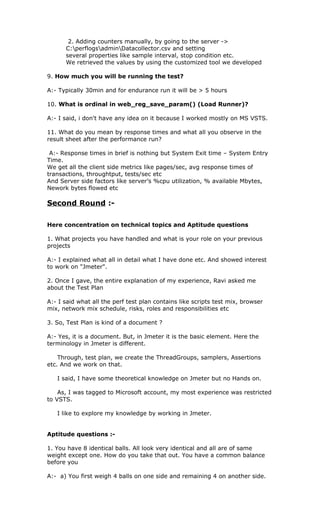 Performance Testing Interview Questions Updated 090812 Pdf