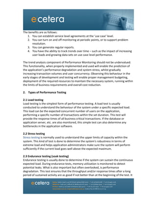 Performance testing methodologies | PDF