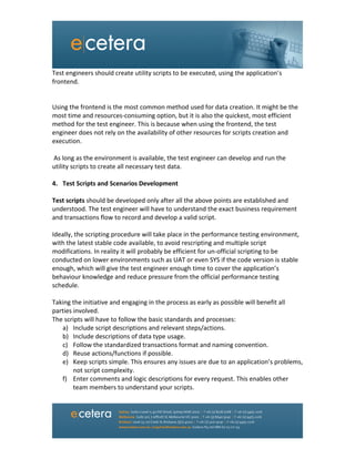 Performance testing methodologies | PDF